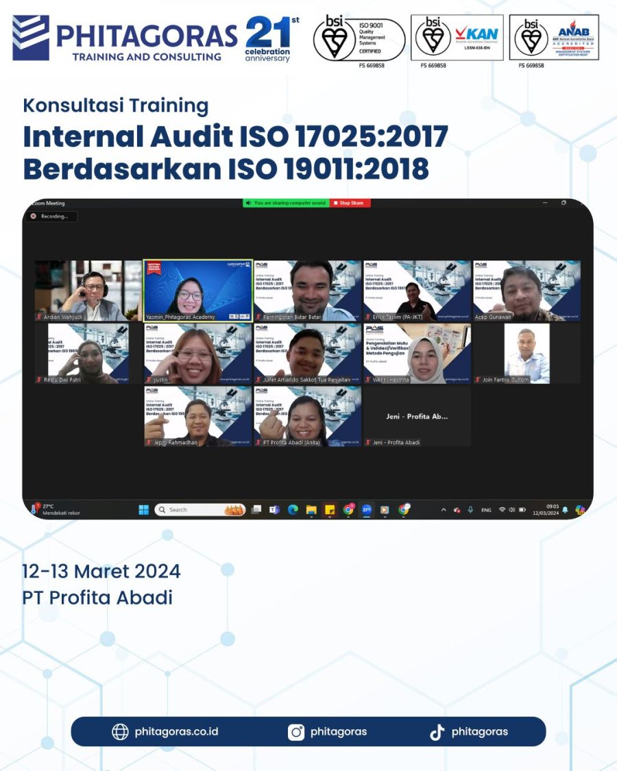 Konsultasi Training Internal Audit ISO 17025:2017 Berdasarkan ISO 19011:2018 - PT Profita Abadi ...